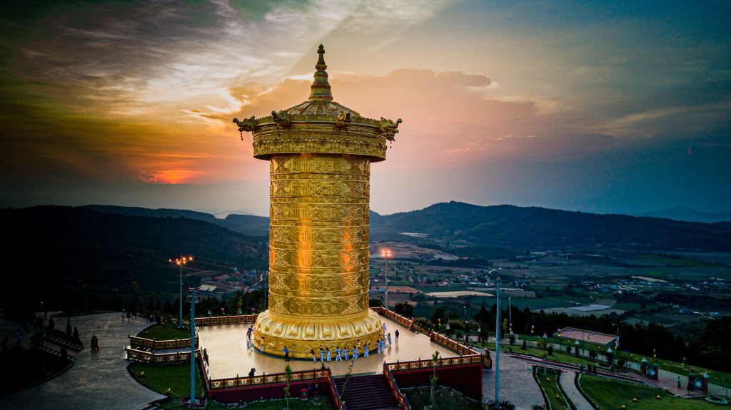 The World's Largest Prayer Wheel - Samten Hills